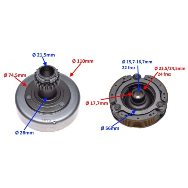 Ambreiaj Centrifugal Motor Lifan LF120 - Piese Scutere & ATV